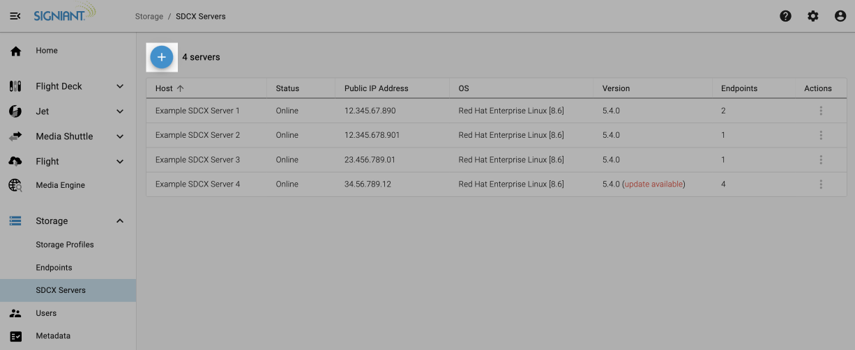 Select the server operating system from the drop-down menu.