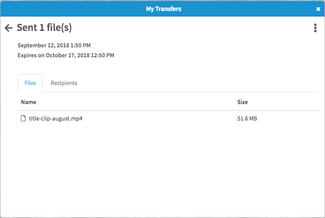 Transfer History | Signiant Help