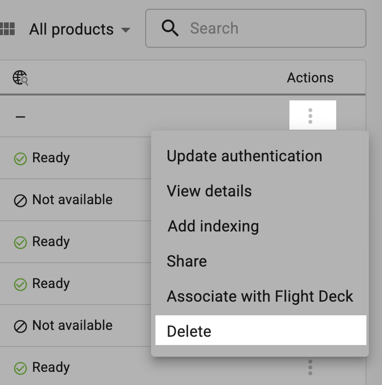 Click Delete to remove the storage profile